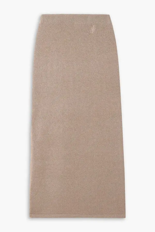 JW Anderson Embroidered Mohair-blend Midi Skirt