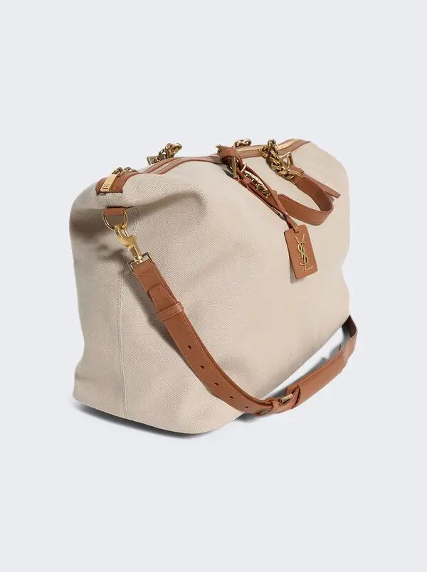 Saint Laurent East-west Chain Duffle Bag - Desert Dust And Brick