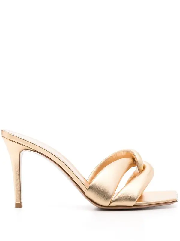 GIANVITO ROSSI 85mm Amour Mules - Gold