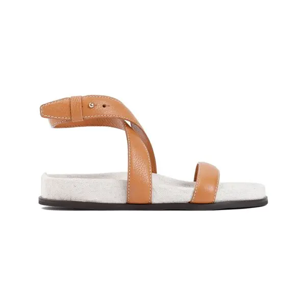 TOTÊME Leather Chunky Sandals - Brown