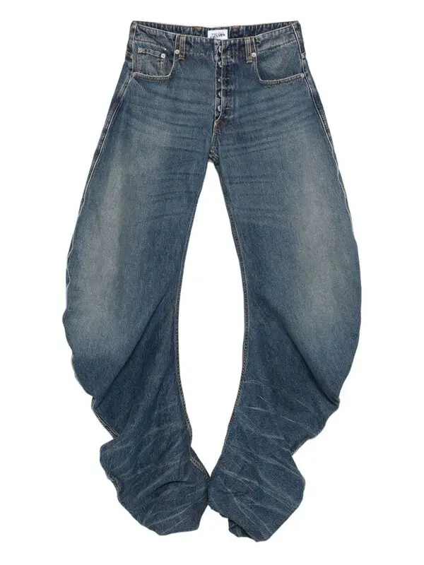 Jean Paul Gaultier Extra-long Rounded Leg Jeans - Blue