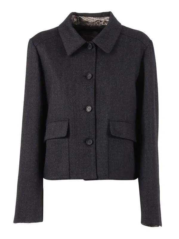 Lorena Antoniazzi Collared Coat - Blue