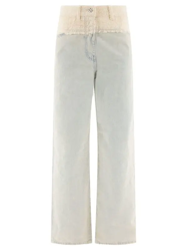 Givenchy Oversized Mixed Jeans With 4g Detail