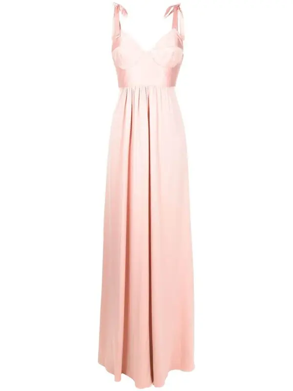 LETHICIA BRONSTEIN Beta Tied-strap Maxi Dress - Pink