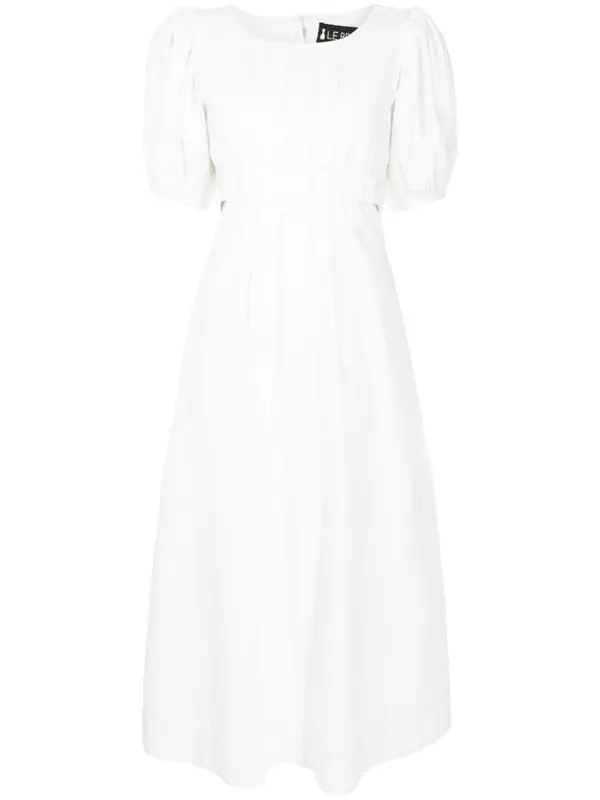 LETHICIA BRONSTEIN Aurora Puff-sleeved Midi Dress