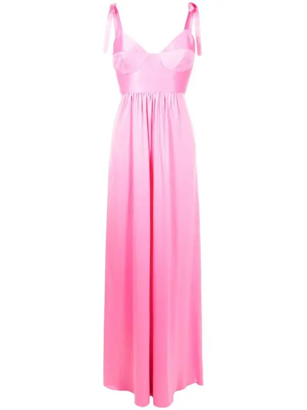 LETHICIA BRONSTEIN Beta Bow-strap Maxi Dress - Pink