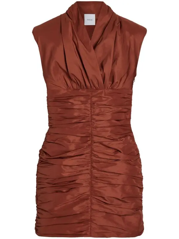 Patou Open-back Mini Dress - Brown