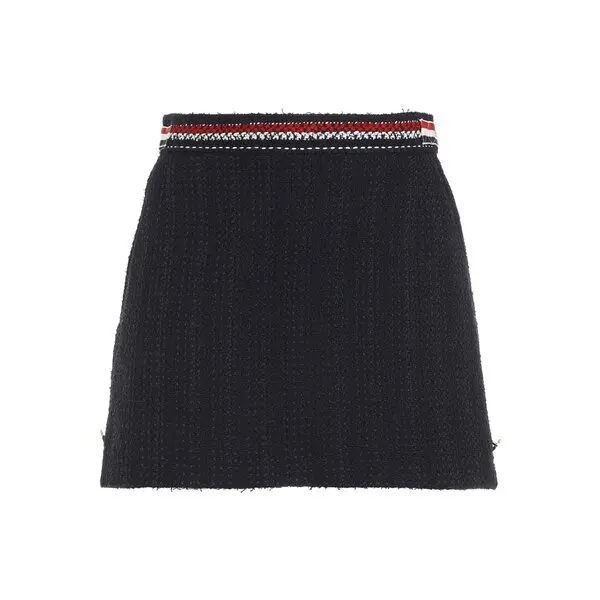 Thom Browne Thigh Length Side Tab Skirt