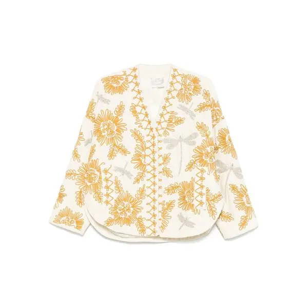 FORTE_FORTE Embroidered Coat - Beige