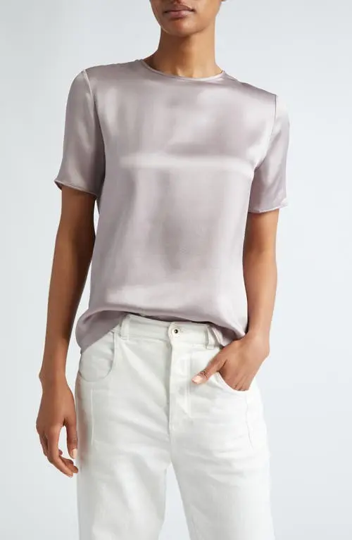 Eleventy Short Sleeve Silk Top - Viola