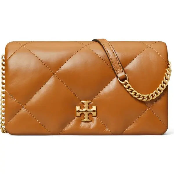 Tory Burch Kira Diamond Quilt Crossbody - Classic Chestnut