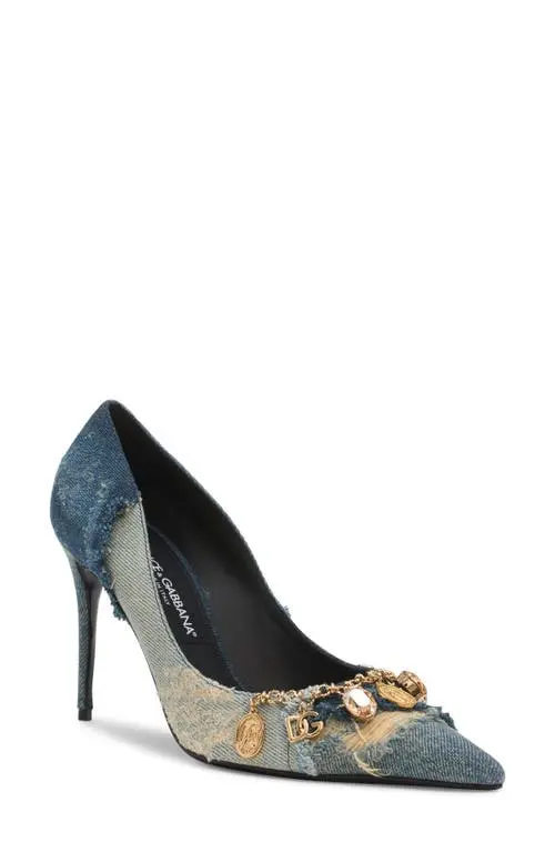 Dolce & Gabbana Charm-embellished Pointed-toe Pumps