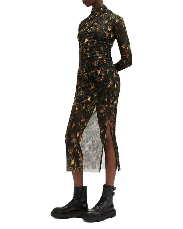All Saints Tia Long Sleeve Mesh Dress