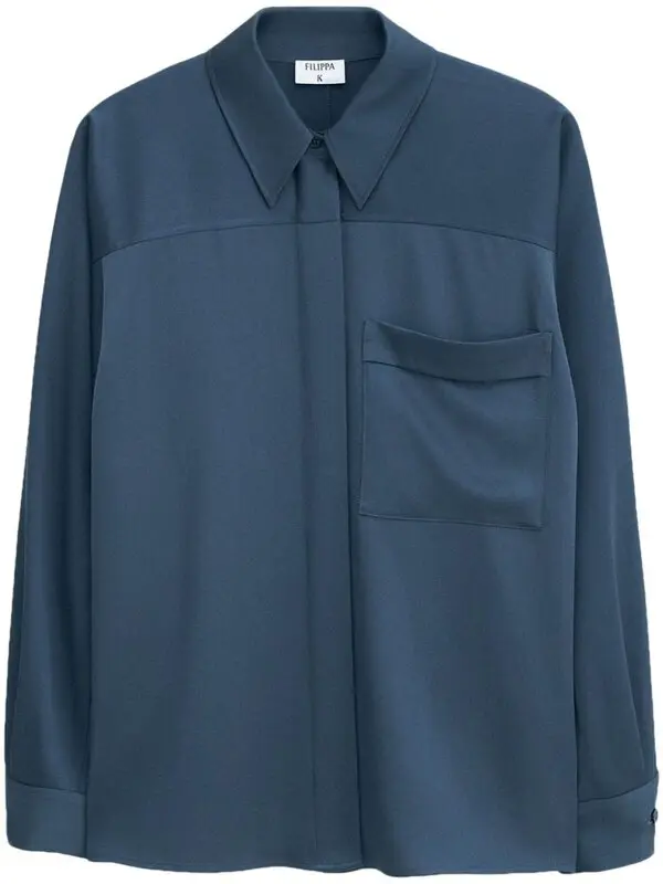 Filippa K Shiny Patch-pocket Blouse