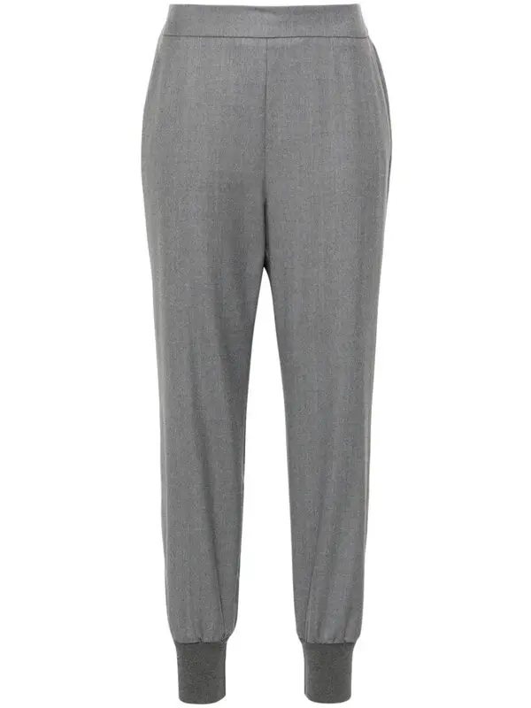 Stella McCartney Wool Tapered Trousers - Grey