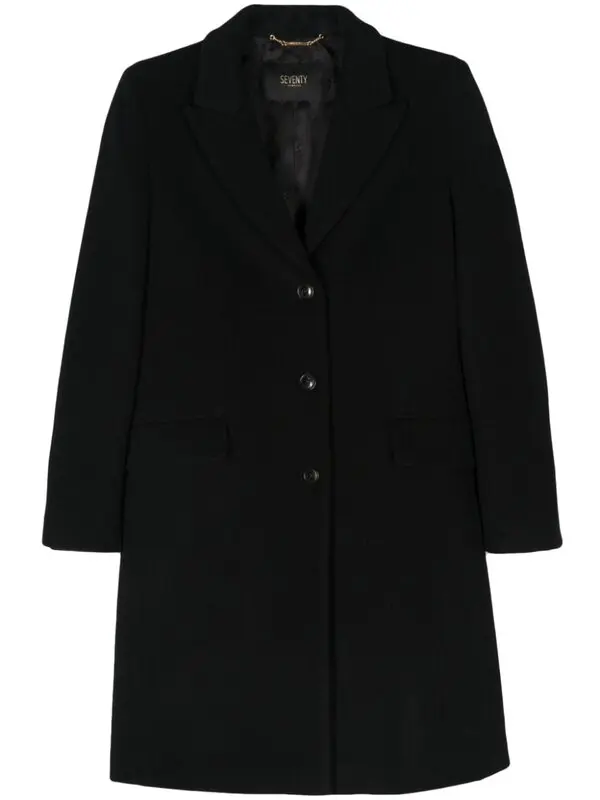 Seventy Single-Breasted Coat In Black - 28% Off | Editorialist