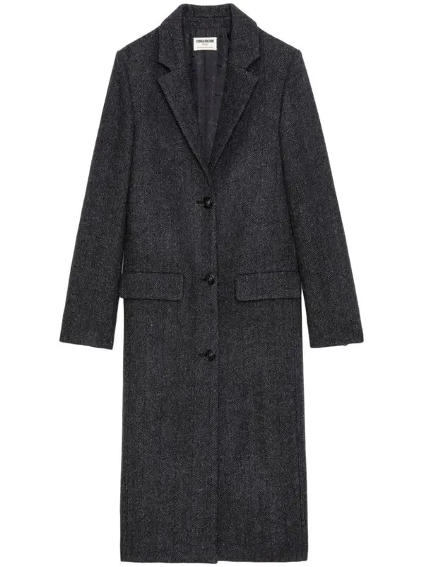 Zadig&Voltaire Wool-blend Single-breasted Coat - Grey