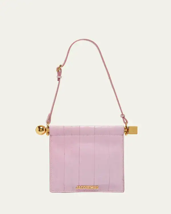 Jacquemus Le Porte Rond Hagfish Shoulder Bag Pale Pink