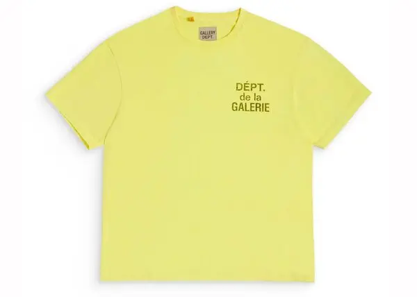 GALLERY DEPT. French Tee Shirt - Flo Yellow