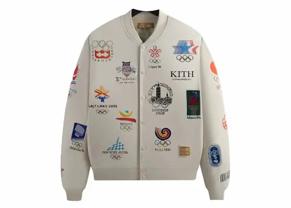 Kith Olympics Heritage Marvin Bomber Jacket - Sandy Heather