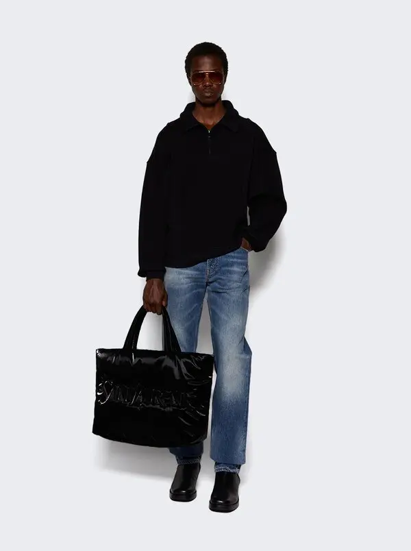 Saint Laurent Silk Tech Canvas Tote