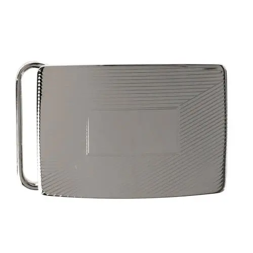 Trafalgar 30mm Etched Compression Belt Buckle - Silver