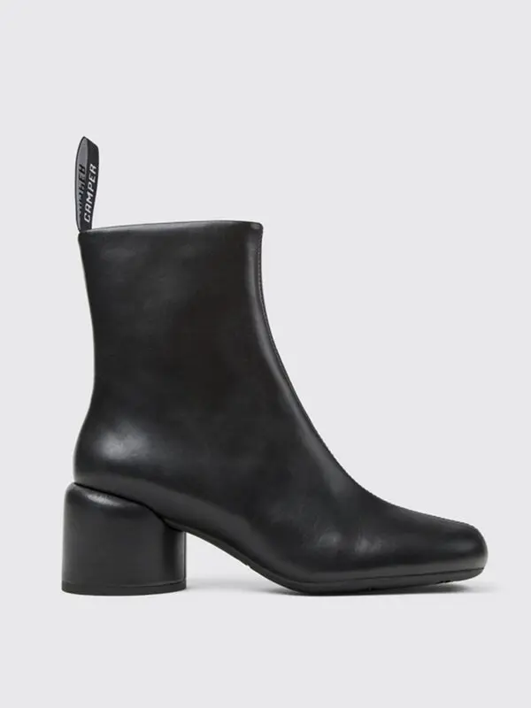 Camper Flat Ankle Boot - Black