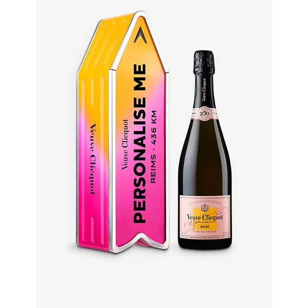 VEUVE CLICQUOT Arrow Brut Rosé Nv Champagne With Personalised Tin