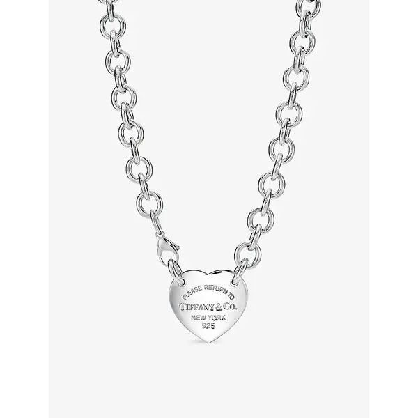 Tiffany Return To Heart Tag Pendant Necklace Silver
