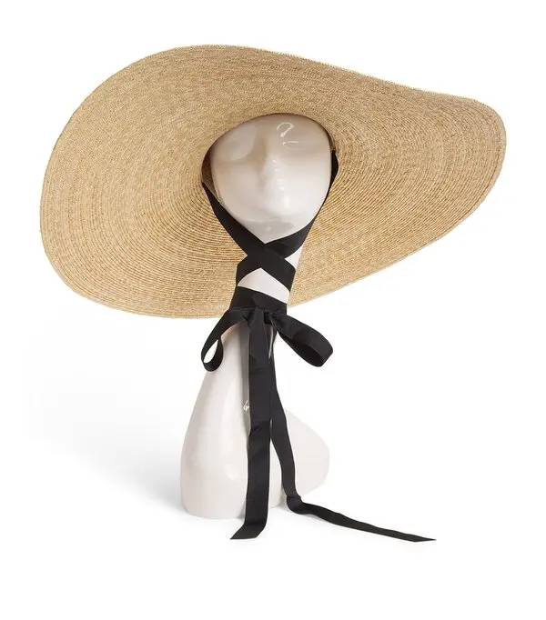 Eliurpi Wide Brim Boater Hat - Beige