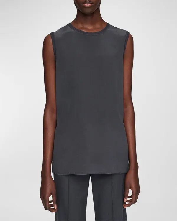 JOSEPH Bley Crewneck Blouse - Slate