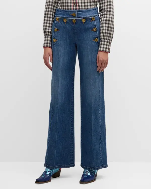 MAISON COMMON Sailor Buttoned Jeans
