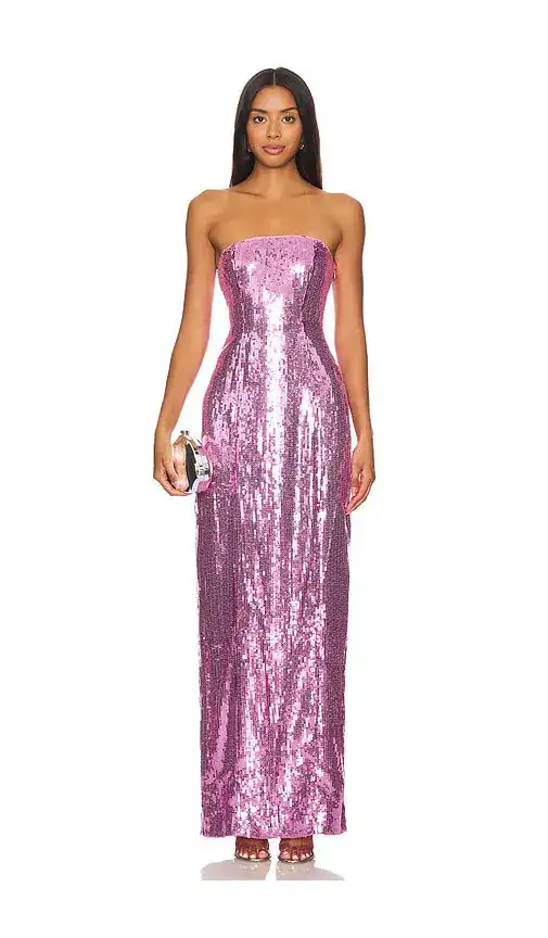 Retrofete Ember Sequin Dress - Pink - 6% Off | Editorialist