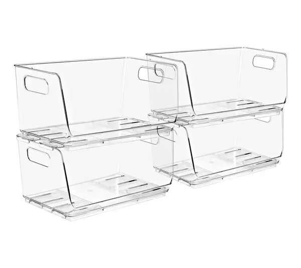 SORBUS Open Front Bins Set Of 4 Small