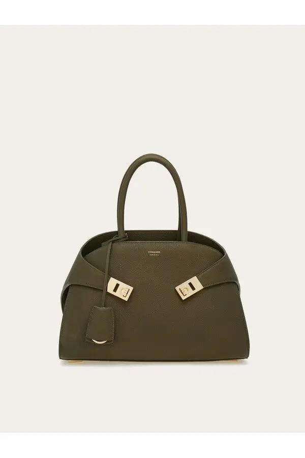 FERRAGAMO Hug Handbag M - Green