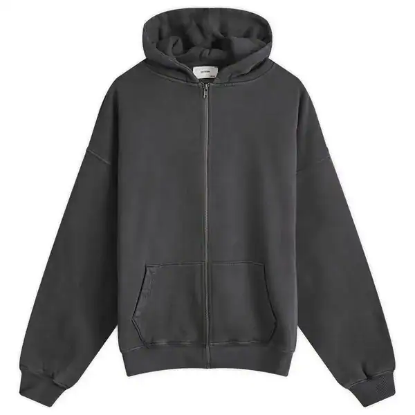 Joah Brown Empire Zip Hoodie In Washed Black 45% Off Editorialist