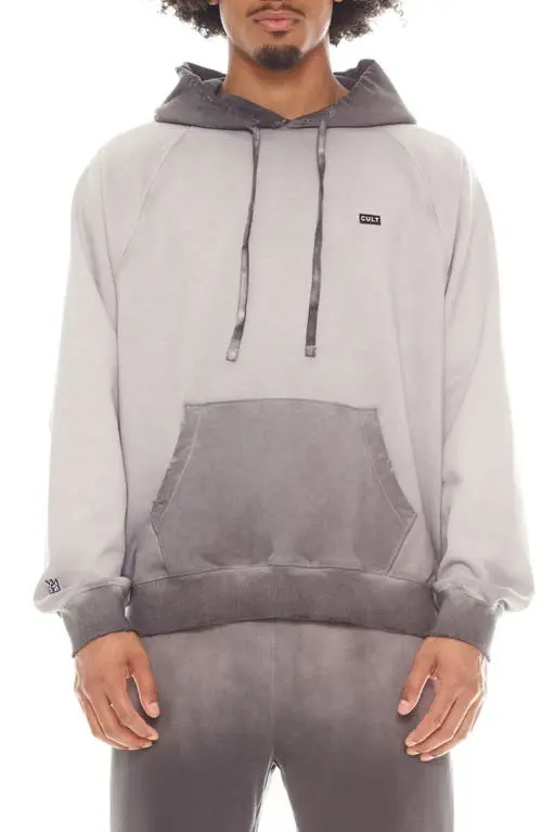 CULT OF INDIVIDUALITY Distressed Two-tone Hoodie - Vintage Charcoal