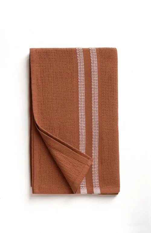 MUNGO Organic Block Rib Bath Towel - Russet