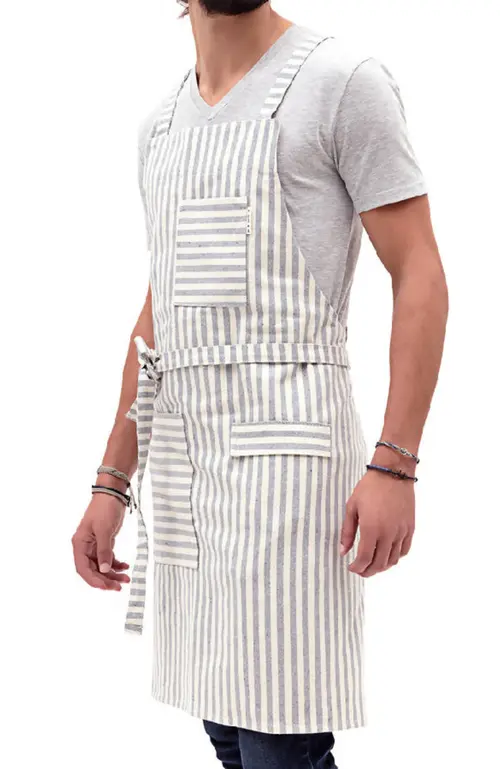 MEEMA Crossback Bib Apron - Striped