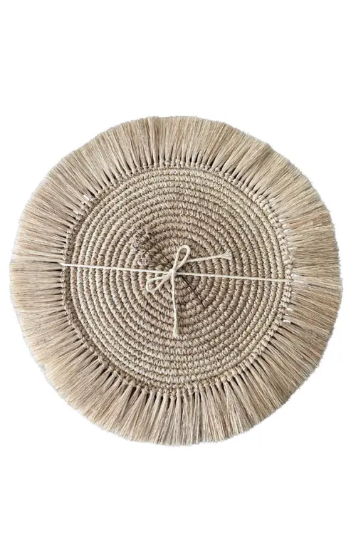 TALLO DE OLIVO Fique Fringe Placemats Set Of 4