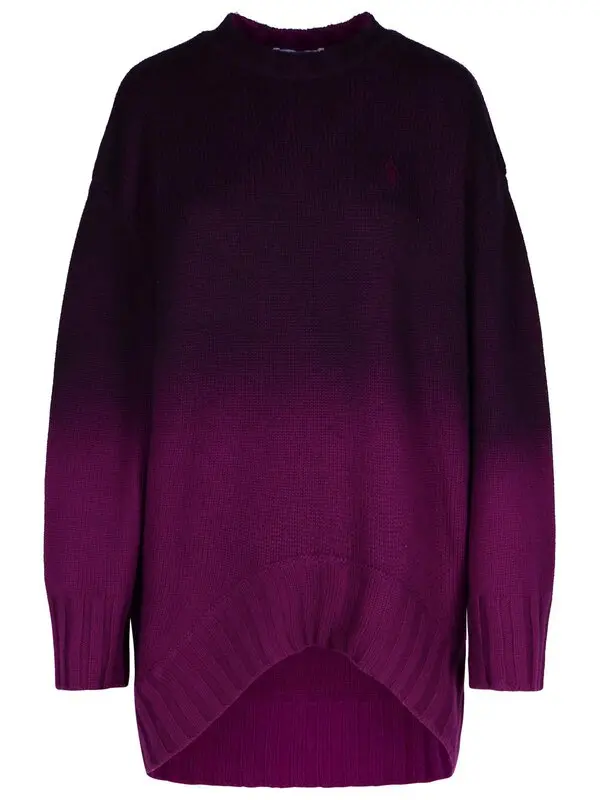 Attico Wool Blend Mini Dress - Violet