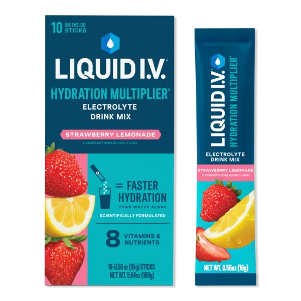 LIQUID I.V. Hydration Multiplier Electrolyte Drink Mix Strawberry Lemonade