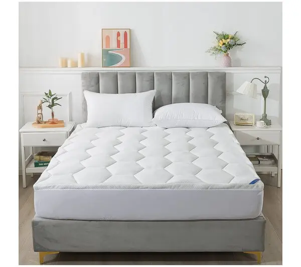 ROYAL VELVET Honeycomb Soft Knit Mattress Toppe R Cal King