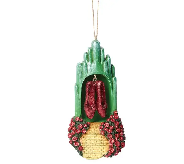 JIM SHORE Wizard Of Oz Ruby Slippers Hanging Ornament