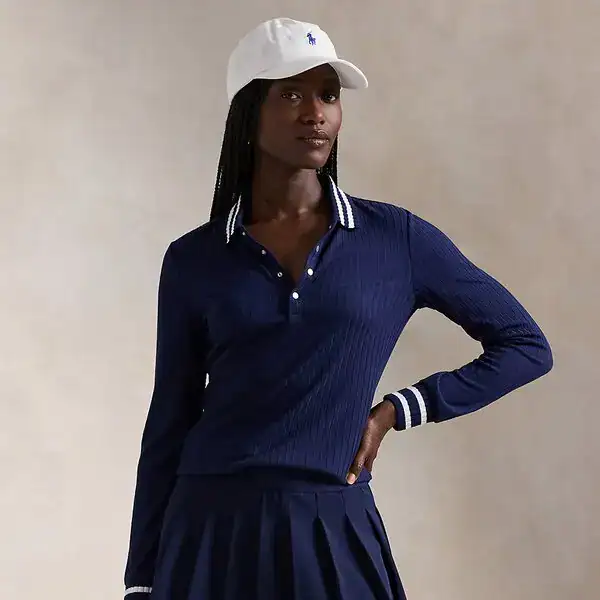 Slim Fit Polo Hats Womens Ralph Lauren Slim Fit Ribbed Long-Sleeve