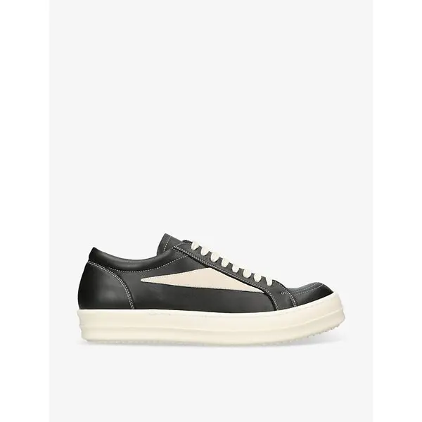 Rick Owens Vintage Low Grained-leather And Suede Low-top Trainers
