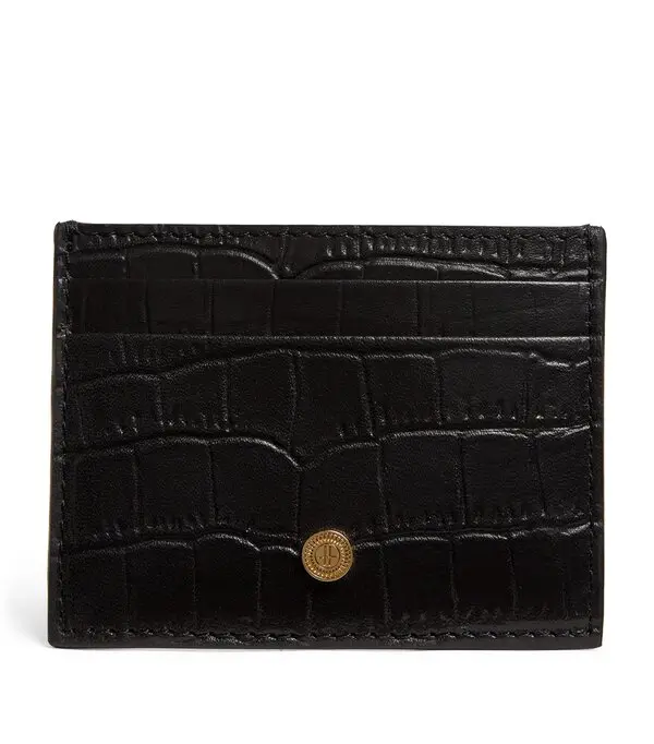 Harrods Croc-embossed Leather Card Holder