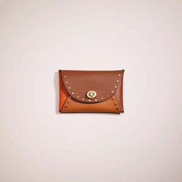 Coach Medium Pouch With Rivets - Brown