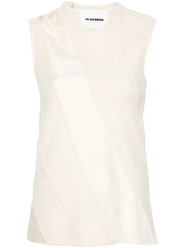 JIL SANDER Panelled Crew-neck Tank Top