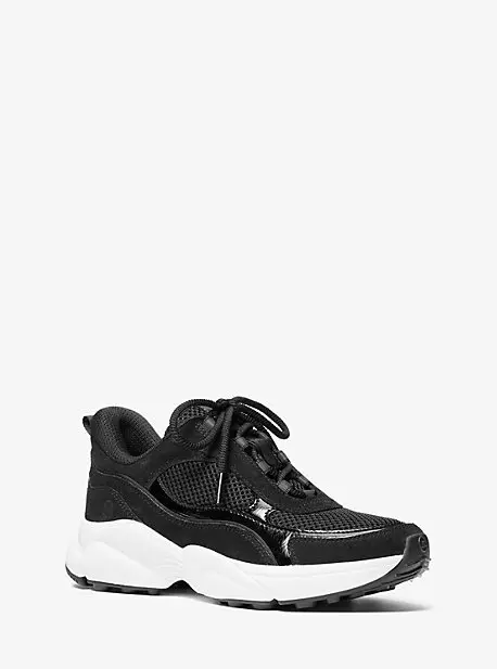 Michael Kors Katrina Suede And Mesh Trainer